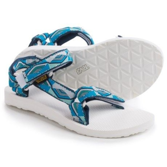 Teva | Shoes | Teva Blue Pyramid Print Universal Sport Sandal | Poshmark